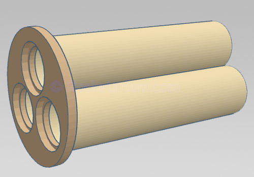 BT-60 3 x 18mm Cluster Motor Mount [760183]. Rocketarium : Rocketarium ...